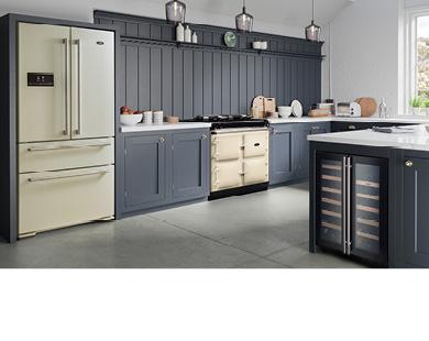 AGA eR3 Series 60 Electric with Cast-Iron Hotplate Linen with Stainless ...